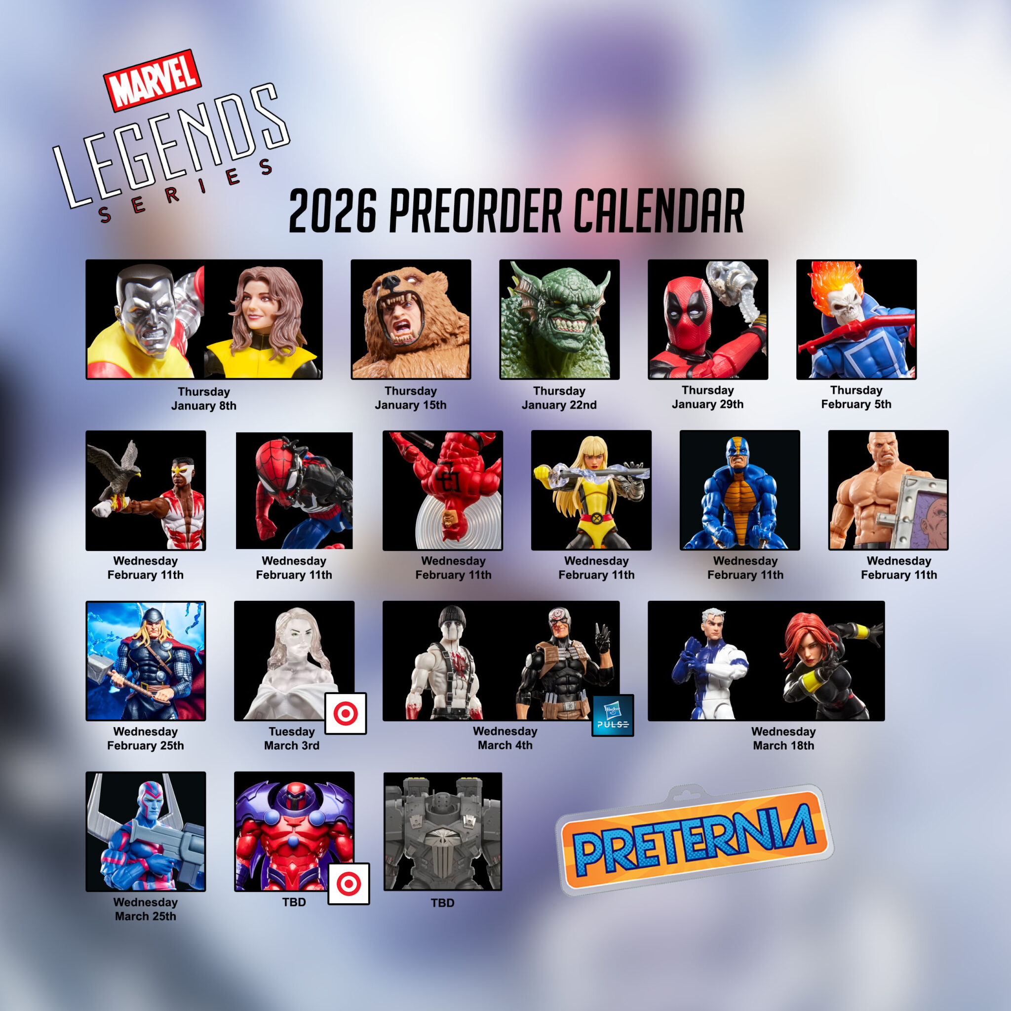 Pre-Toy Fair 2026 Marvel Legends Reveals - preternia